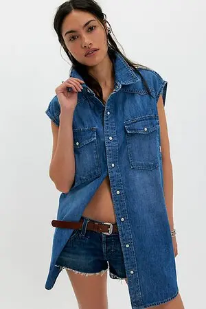 Women's Sleeveless Denim Shirts