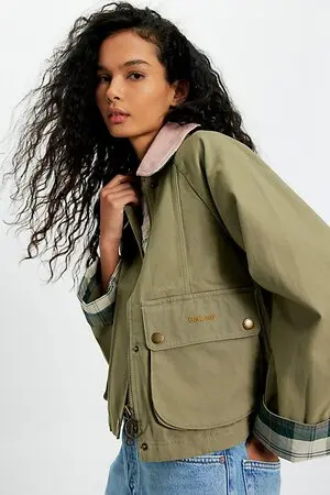 Barbour Barbour Cropped Beadnell Casual Jacket Bleached Olive/ancient
