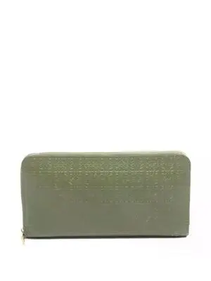 Loewe 2000s Repeat Anagram Zip Long Wallet - Green