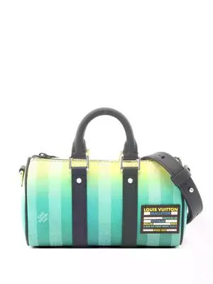 LOUIS VUITTON 2021 Xs Keepall Striped Tote - Green