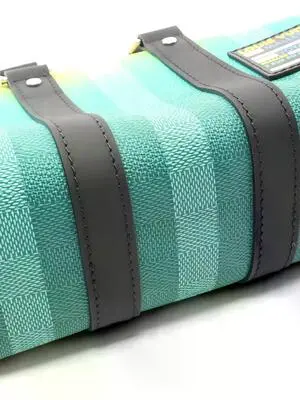LOUIS VUITTON 2021 Xs Keepall Striped Tote - Green