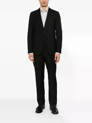 Tagliatore Pin-lapel Virgin-wool Jacket - Black
