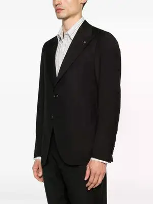 Tagliatore Pin-lapel Virgin-wool Jacket - Black