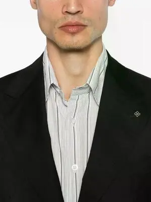 Tagliatore Pin-lapel Virgin-wool Jacket - Black