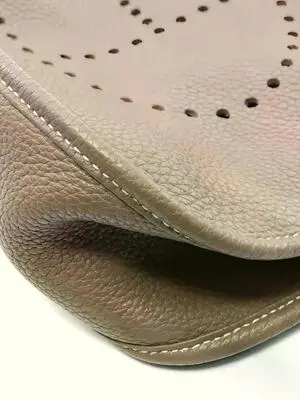 Hermès 2010 Perforated Leather Shoulder Bag - Neutrals