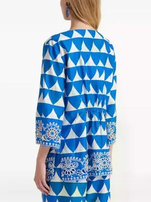 Malìparmi V-neck Blouse - Blue