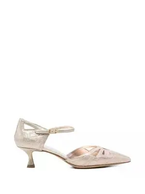 MARA BINI Platinum Cut-out Pointed Pumps