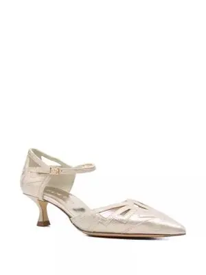 MARA BINI Platinum Cut-out Pointed Pumps