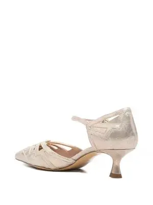 MARA BINI Platinum Cut-out Pointed Pumps