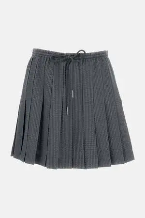Thom Browne Pleated Mini Skirt - Grey