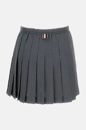 Thom Browne Pleated Mini Skirt - Grey