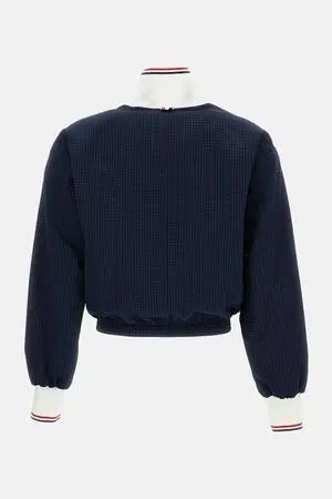 Thom Browne Cropped Wool Jacket - Blue