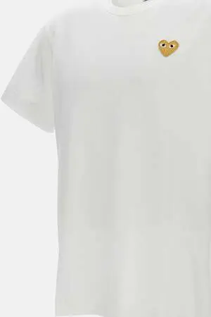 Play Comme Des Garcon Gold Heart T-shirt - White