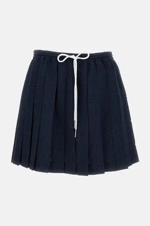 Thom Browne Pleated Mini Skirt - Blue