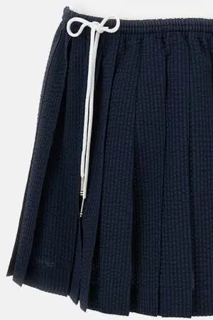 Thom Browne Pleated Mini Skirt - Blue