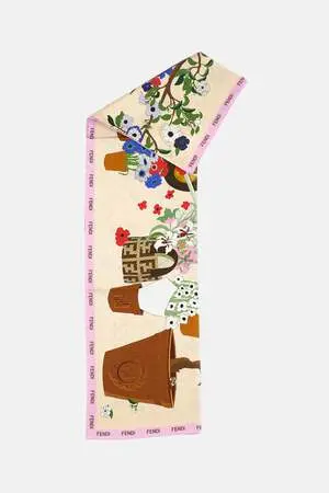 Fendi Gardening Print Foulard - Multicolor