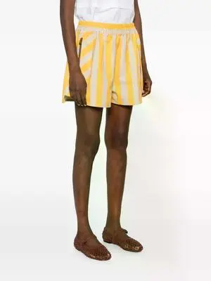 Fendi Striped Shorts - Yellow