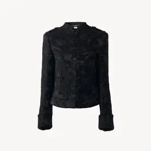 Chloé Floral Velvet Fitted Jacket - Black