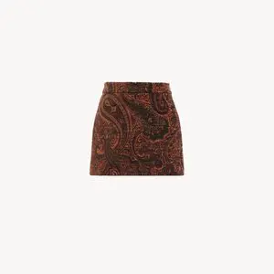 Chloé Straight Mini Skirt In Tapestry Jacquard