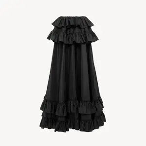 Chloé Tiered Maxi Skirt - Black