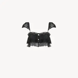 Chloé Ruffled Bralette - Black