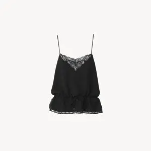 Chloé Drawstring Camisole Top Black