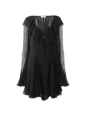 Chloé Flared Mini Dress - Black