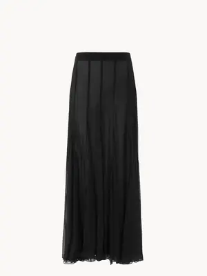 Chloé Gathered Maxi Skirt - Black