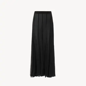 Chloé Gathered Maxi Skirt - Black