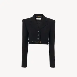 Chloé Cropped Spencer Jacket - Black