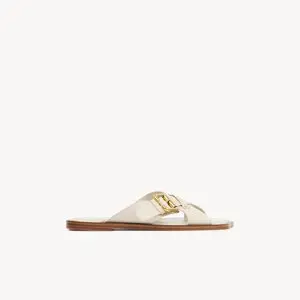 Chloé Nil Leather Slides - Eggshell