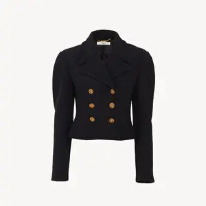 Chloé Wool Bouclette Cropped Jacket