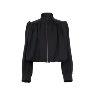 Chloé Gathered Canvas Jacket - Black