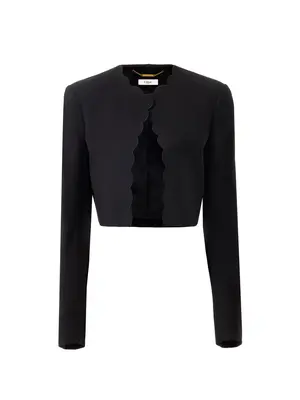 Chloé Cropped Spencer Jacket - Black