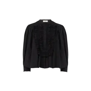 Chloé Gathered Ruffle Top
