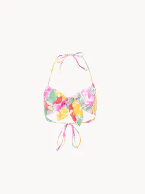 Chloé Garden-Print Bikini Top Multicolor