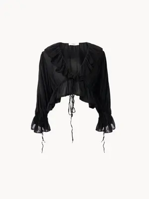 CHLOÉ Cropped V-Neck Top