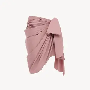 Chloé Technical Satin Wrap Skirt - Ginger Brown