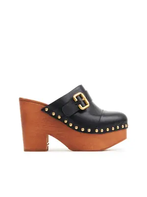 Chloé Jeannette Wedge Clog - Black