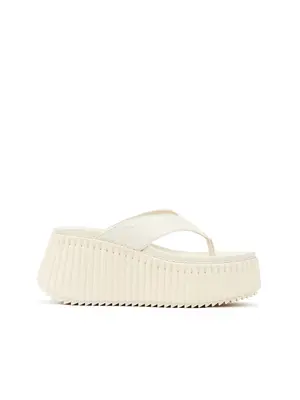 Chloé Nama Wedge Slides - Eggshell