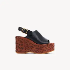 Chloé Maxime Wedge Sandal - Black