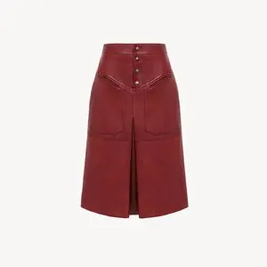 Chloé Knee-length Leather Skirt