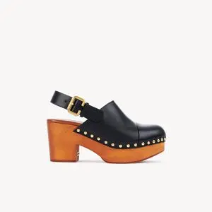 Chloé Jeannette Wedge Clogs - Black