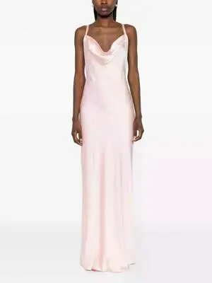 Norma Kamali Cross-back Maxi Dress - Pink