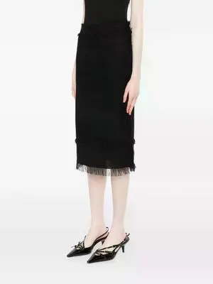 JNBY Fringed Straight Skirt - Black