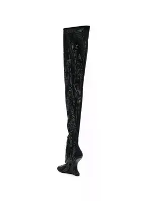 Rick Owens Sequin Embellished Boots