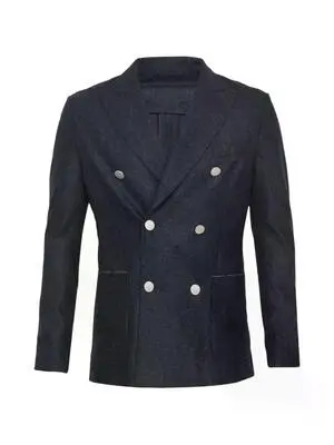 TONELLO Double-breasted Flannel Blazer