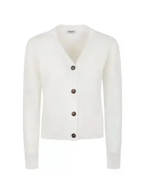BASE MILANO V-neck Wool Cardigan