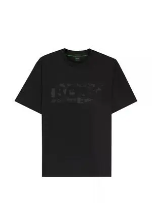BOSS Logo-artwork T-shirt In Stretch Cotton