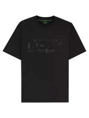 BOSS Logo-artwork T-shirt In Stretch Cotton